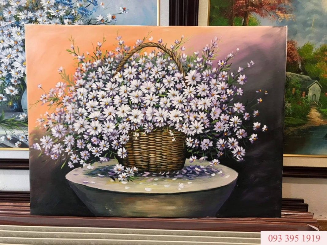 Tranh hoa hướng dương 3d treo tường bức tranh vẽ sơn dầu hoa hướng dương đẹp phòng khách - Tranh ...